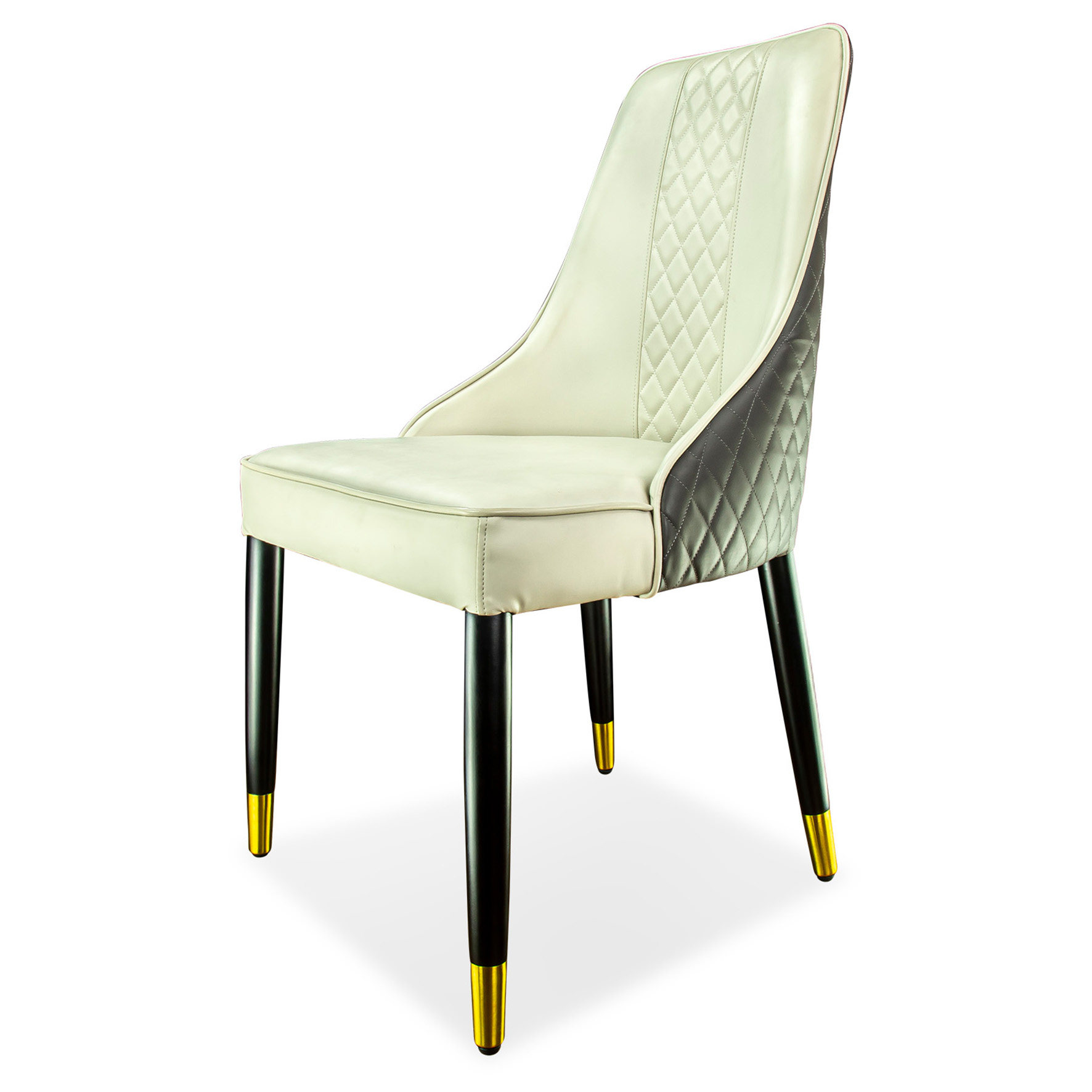 Luxury Leather Grey Chair - TCS Marble